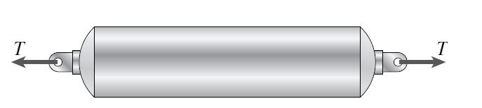Solved A pressurized cylindrical tank with flat ends is | Chegg.com