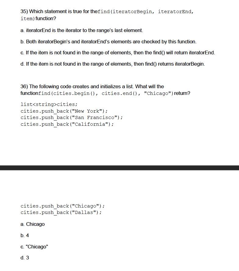 Solved 34) Which line in the code generates 10 as the | Chegg.com