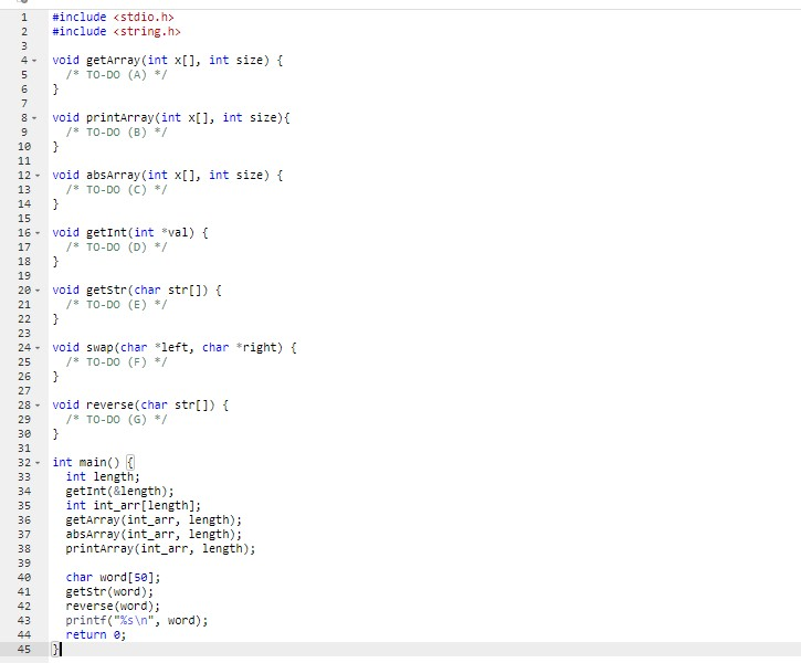 Solved #include #include 4. void getArray(int x[], int | Chegg.com