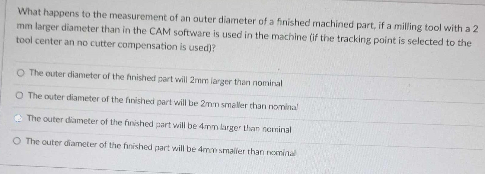 Solved What happens to the measurement of an outer diameter | Chegg.com