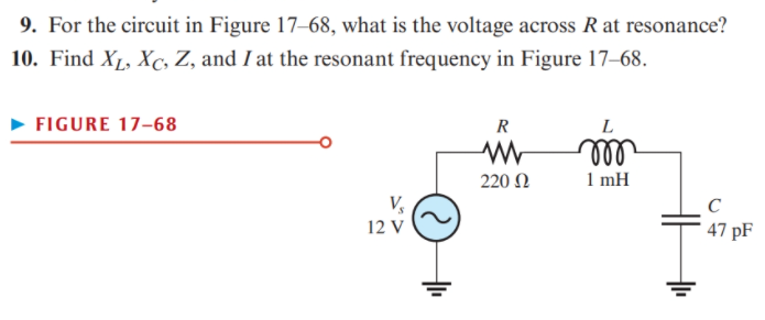 Solved 9. For the circuit in Figure 17–68, what is the | Chegg.com