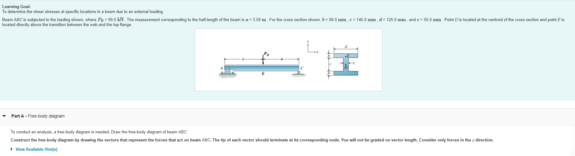 Solved Learning Goal:To determine the shear stresses at | Chegg.com