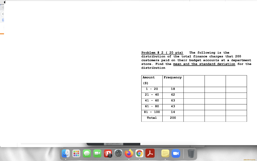 Solved E Problem 2 20 Pts The Following Is The 