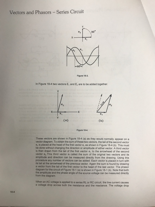 Solved Experiment 18 Vectors and Phasors Series Circuit | Chegg.com