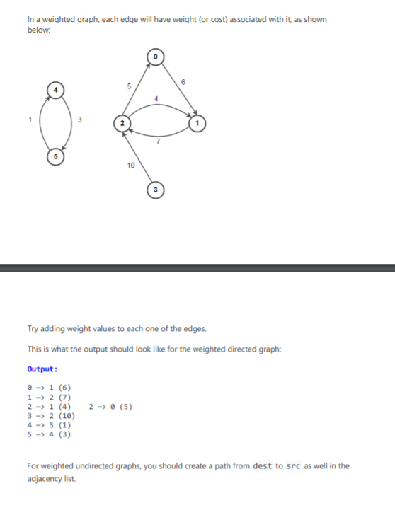 Solved In a weighted graph, each edge will have weight (or | Chegg.com
