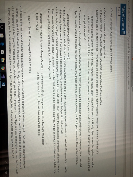 Solved Save your file! Step 2 Create a C++ project, and call | Chegg.com
