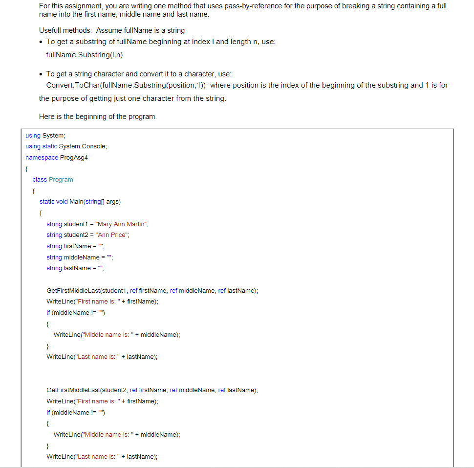 Solved For this assignment, you are writing one method that | Chegg.com