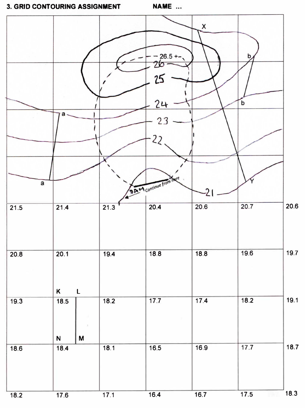 Solved SURVEYING CONTOURING EXERCISE: Q1: In the bottom area | Chegg.com