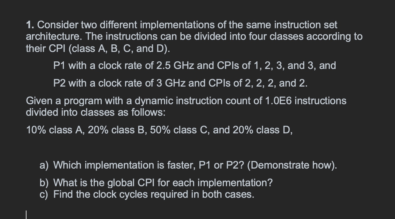 Solved 1 Consider Two Different Implementations Of The Same 6631