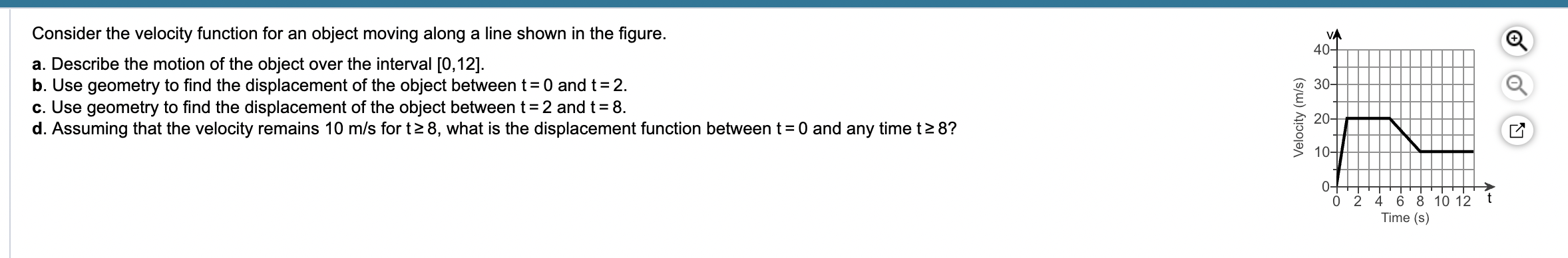 27 Consider The Velocity Function For
