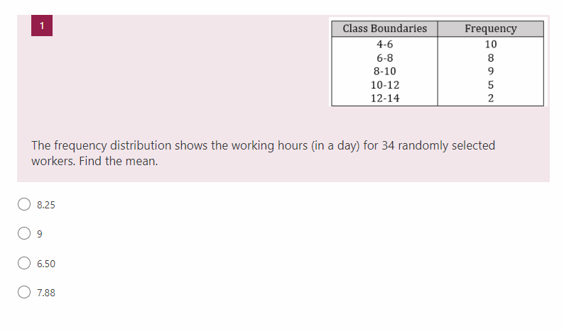 Solved 2 What is the modal class for the frequency | Chegg.com