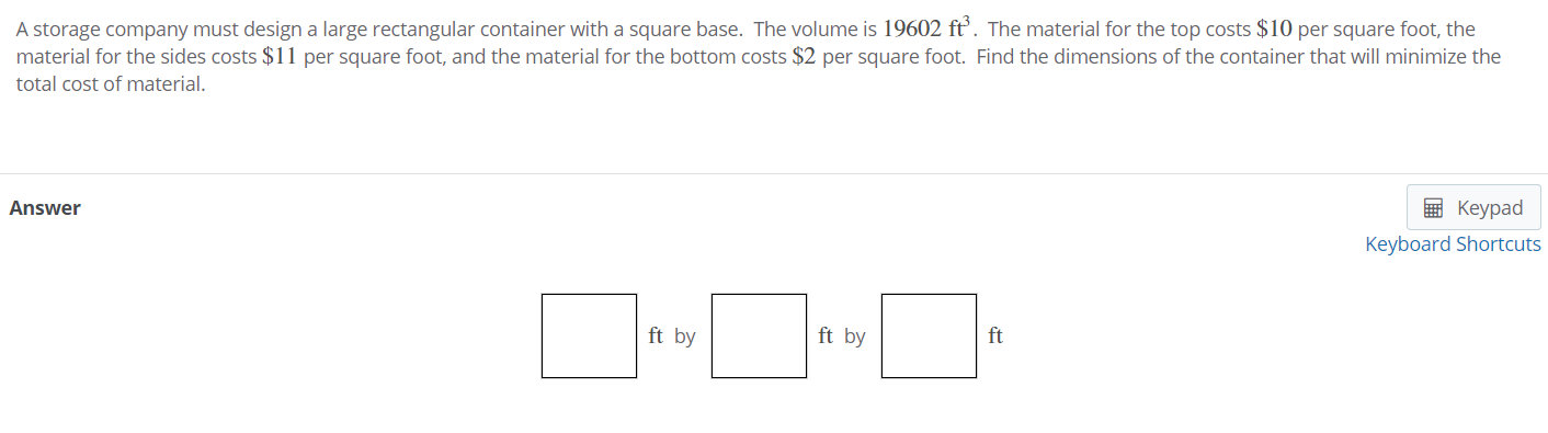 Solved A storage company must design a large rectangular | Chegg.com