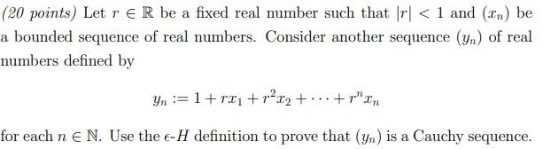 Solved (20 points) Let r e R be a fixed real number such | Chegg.com