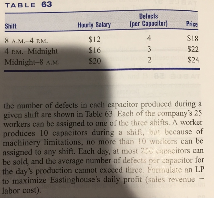 Solved 32 Each day Eastinghouse produces capacitors during | Chegg.com