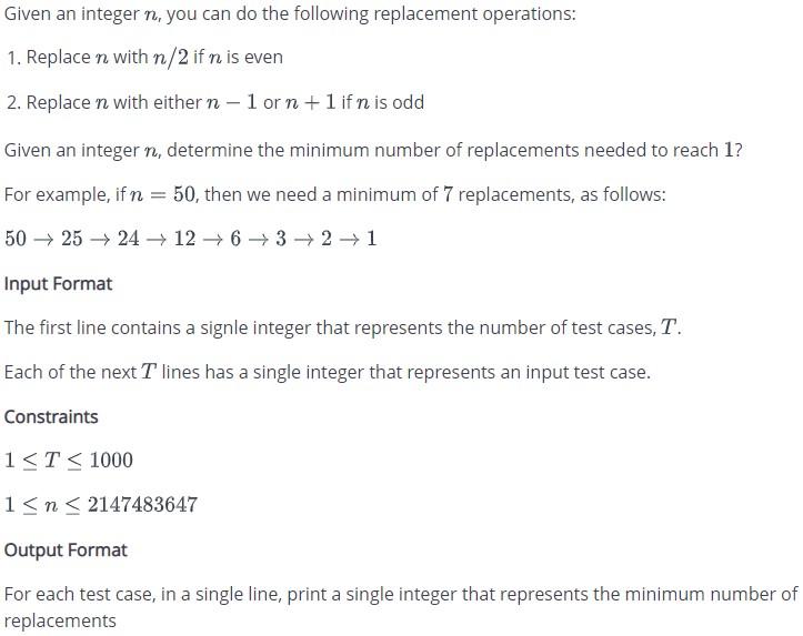 Solved Minimum Number Of Replacements 