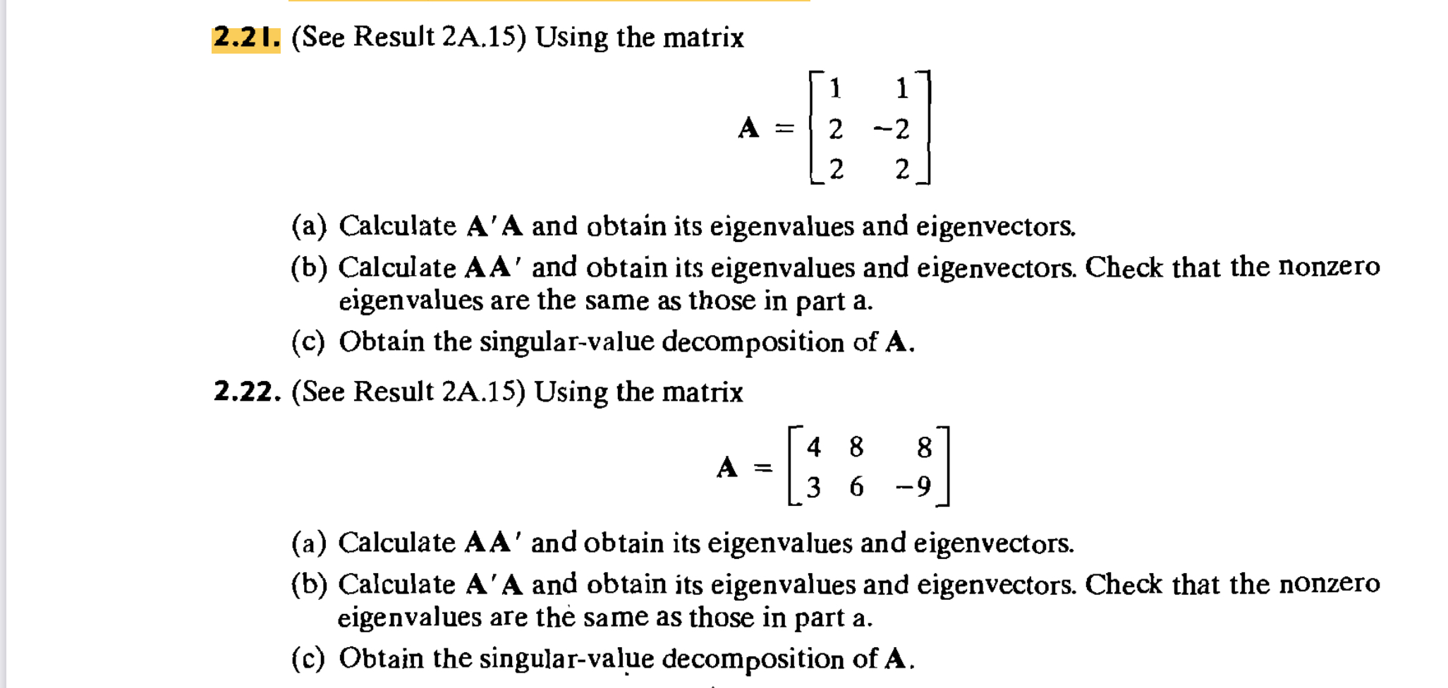 Solved can you solve 2.21 and 2.22 , show all work with | Chegg.com