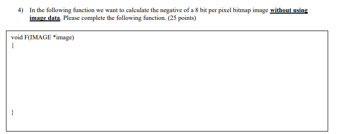 Solved 4 In The Following Function We Want To Calculate The
