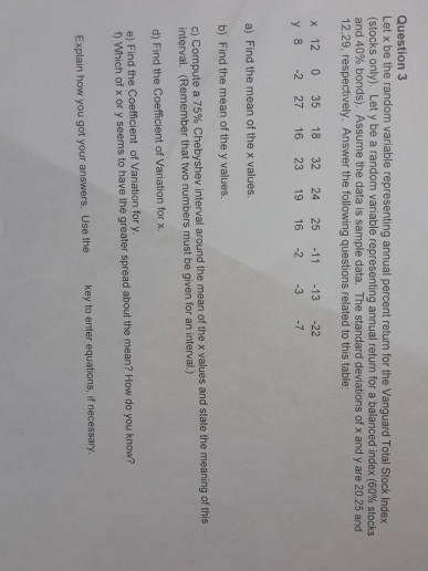 Solved Question 3 Let x be the random variable representing | Chegg.com