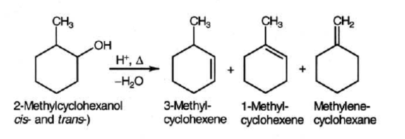 Solved ОН HA -H20 2-Methylcyclohexanol cis, and trans) | Chegg.com