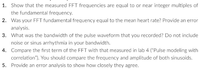 Solved 1. Show that the measured FFT frequencies are equal | Chegg.com