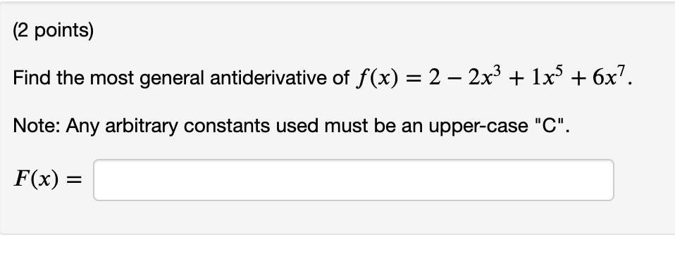 Solved (3 points) Consider the function f(x) = 4 cos x – 5 | Chegg.com
