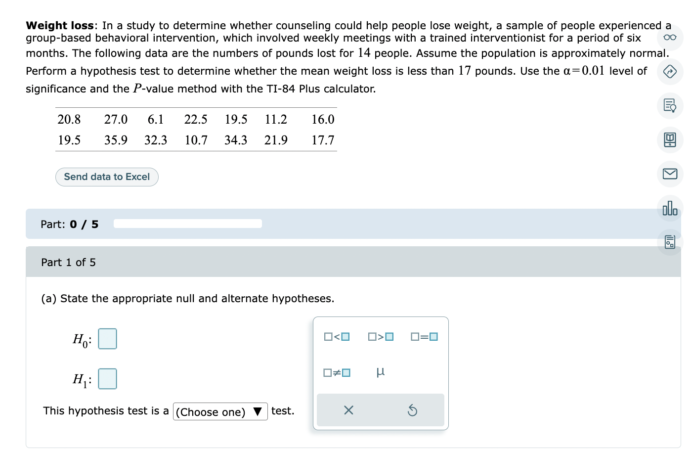 Solved Weight loss: In a study to determine whether | Chegg.com