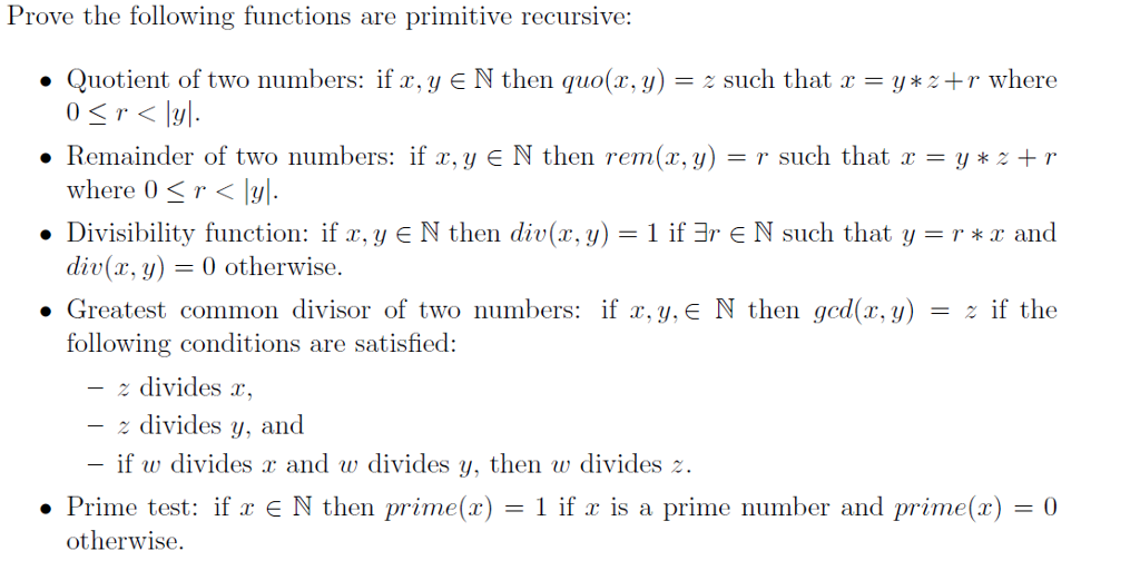 Solved Prove the following functions are primitive | Chegg.com