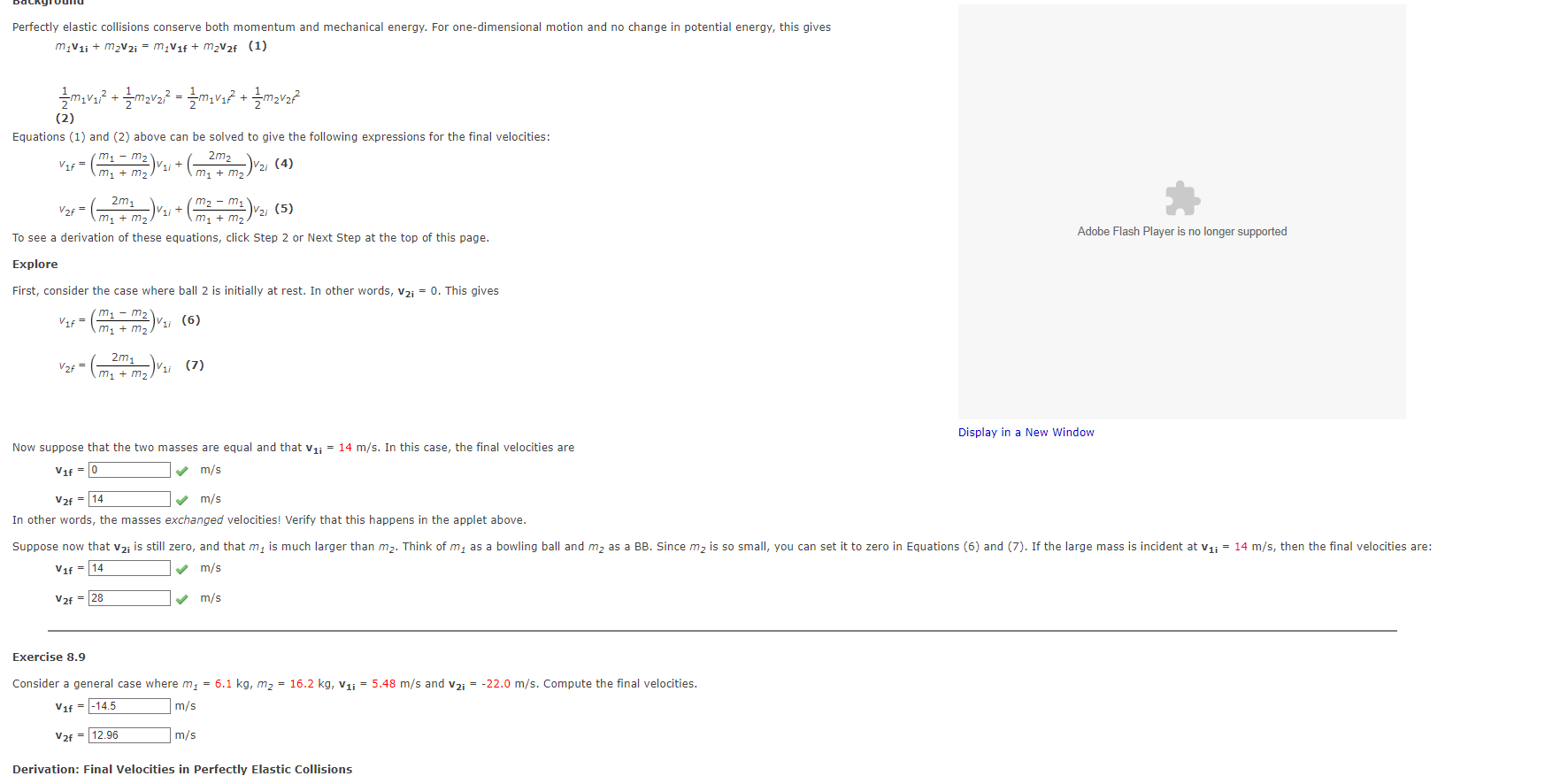 Solved Perfectly elastic collisions conserve both momentum | Chegg.com