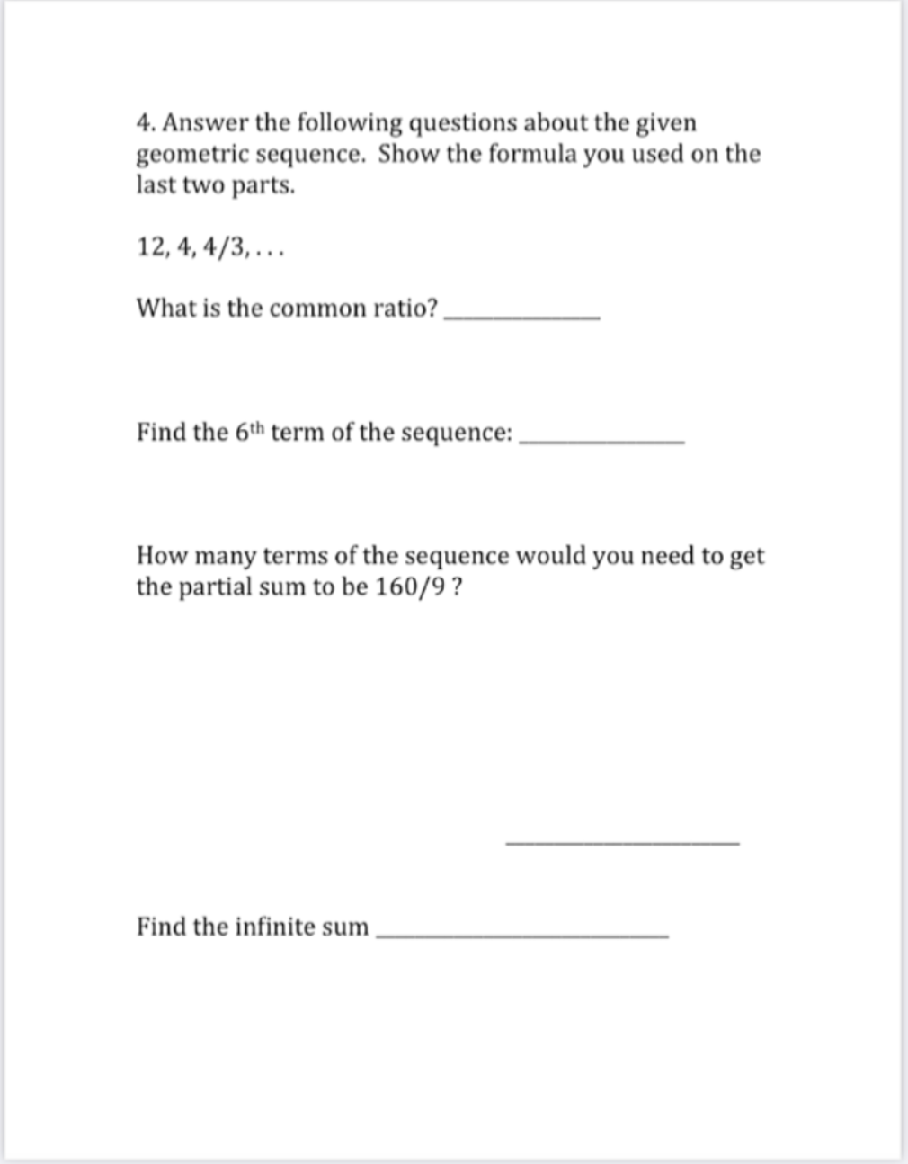 Solved 4. Answer the following questions about the given | Chegg.com