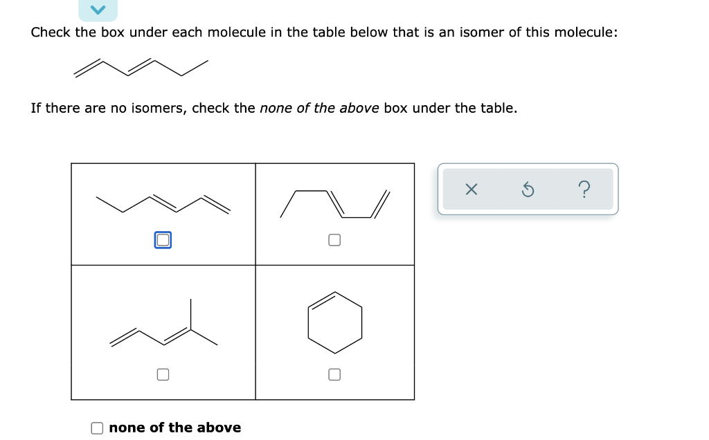 Solved Check the box under each molecule in the table below | Chegg.com
