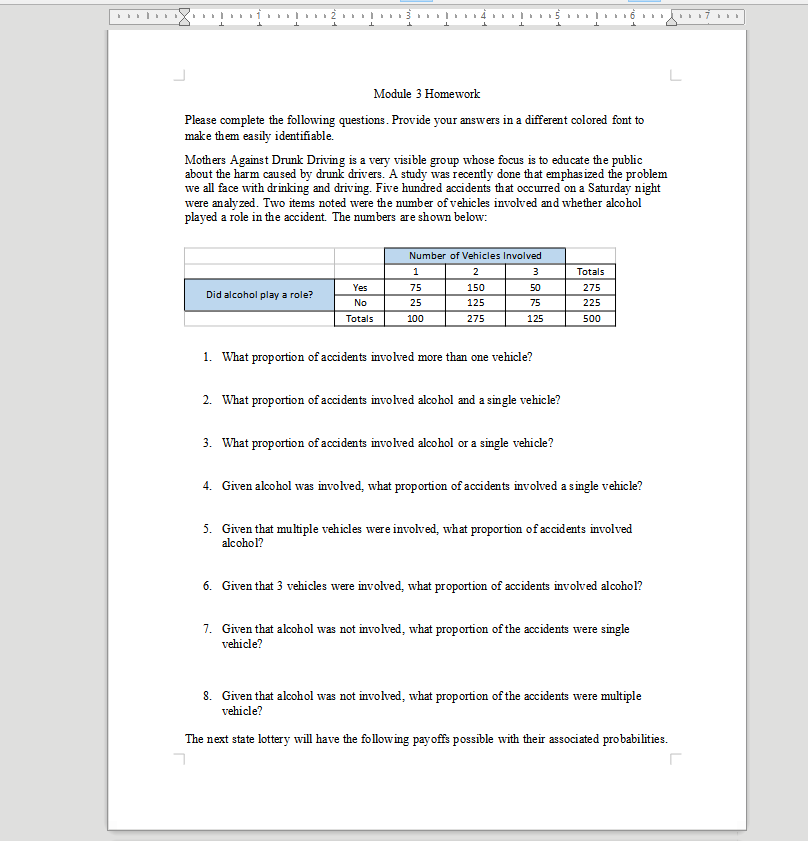 Module 3 Homework Please Complete The Following