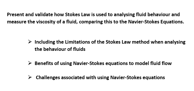 Solved Present and validate how Stokes Law is used to | Chegg.com