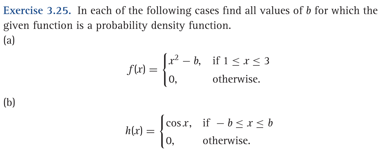 Solved Exercise 3.25. In each of the following cases find | Chegg.com