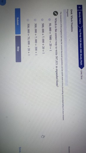 Solved Study Paths Ivy Prep FOR Math OBO Study Path Unit | Chegg.com