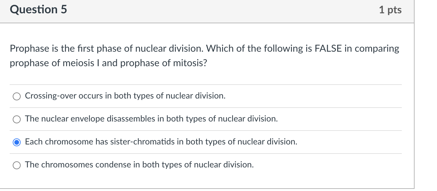 Prophase is the first phase of nuclear division. | Chegg.com