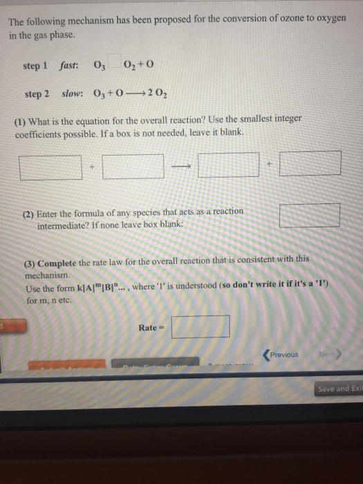 Solved The following mechanism has been proposed for the | Chegg.com