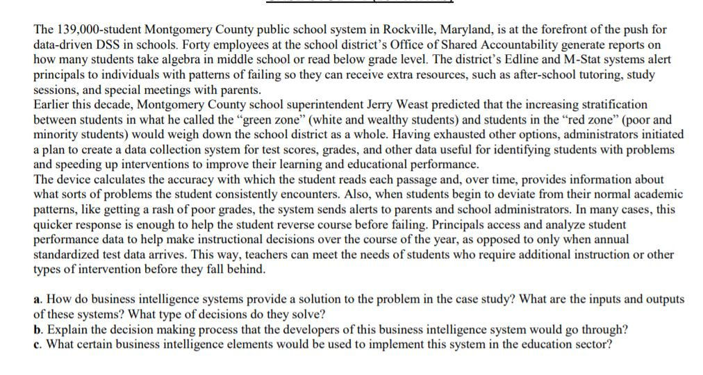 Solved The 139,000-student Montgomery County public school | Chegg.com