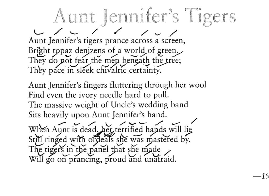 Are there ambiguos lines or phrases in the poem Aunt | Chegg.com