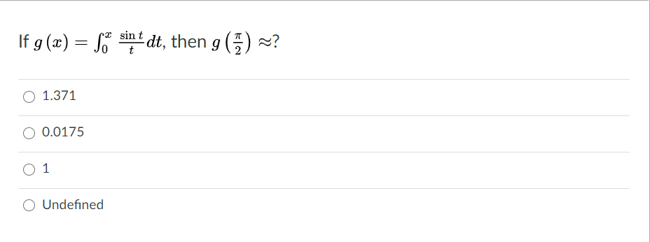 Solved Which of the following functions is the Si(x) | Chegg.com