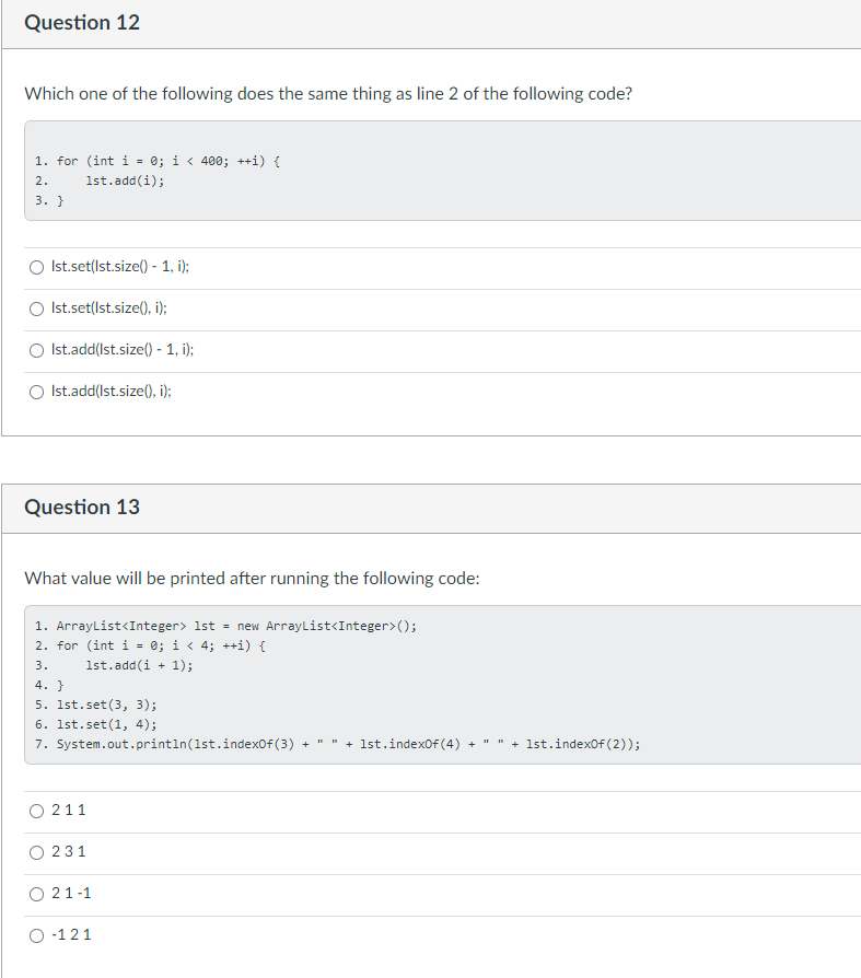 Solved Question 11 Compare the ArrayList vs Arrays and match | Chegg.com