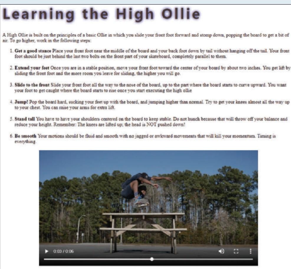 Solved You are working on a skateboard website that provides | Chegg.com