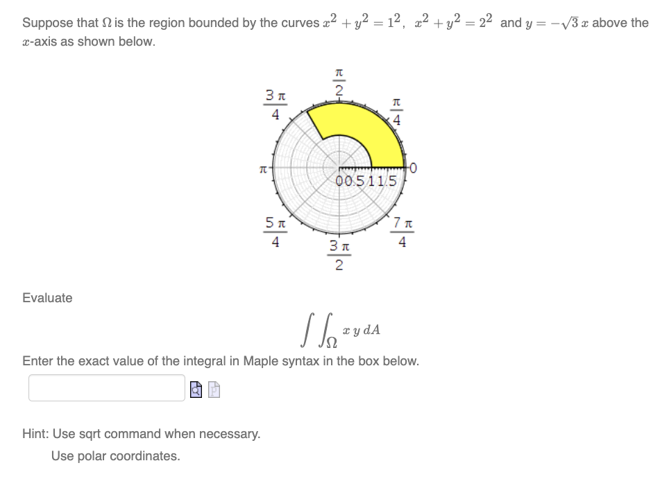 Solved hi! i need some help with this double integration | Chegg.com