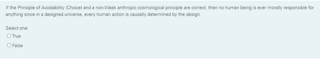 Solved If the Principle of Avoidability (Choice) and a | Chegg.com