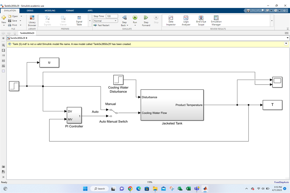 Sa Tankox 2850x29 - Simulink academic use | Chegg.com