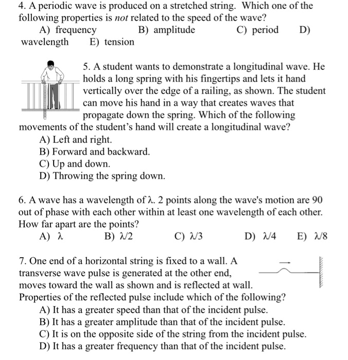 Solved 4. A periodic wave is produced on a stretched string. | Chegg.com