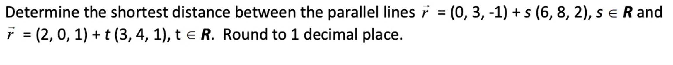 Solved Determine the shortest distance between the parallel | Chegg.com