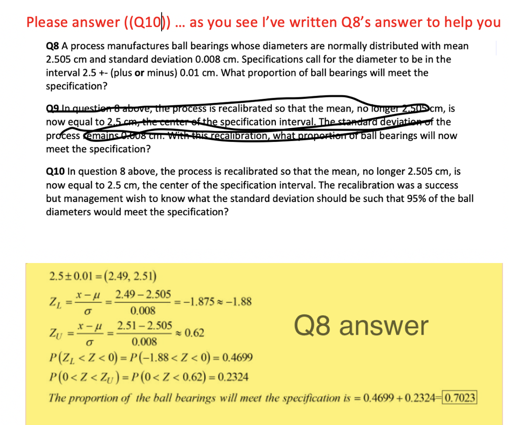Solved Please answer (Q10))as you see I've written Q8's | Chegg.com
