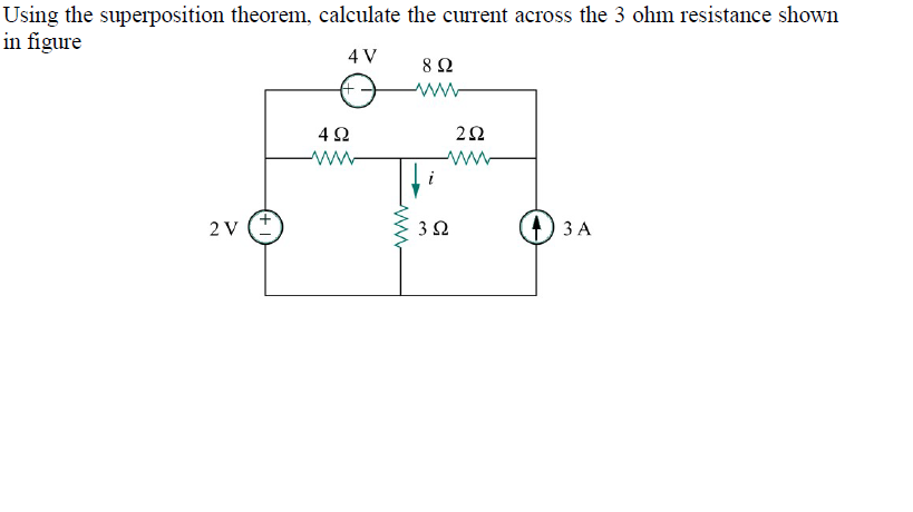 Solved Using the superposition theorem, calculate the | Chegg.com