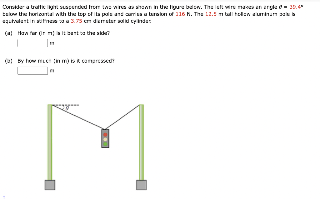 Solved Consider a traffic light suspended from two wires as | Chegg.com