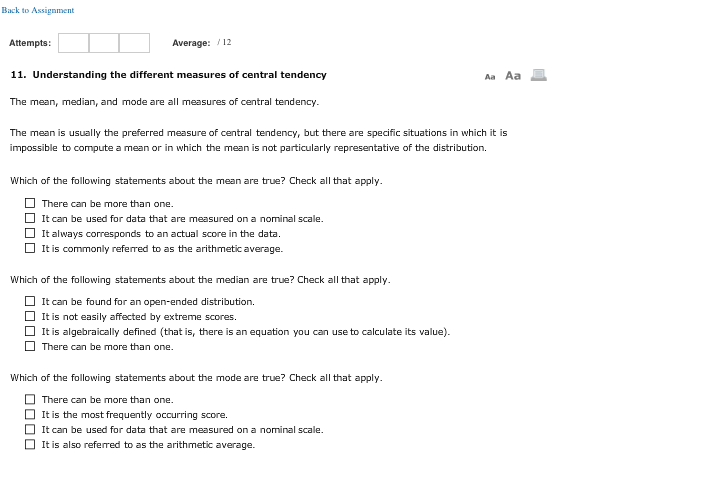 Solved Back to Assignment Attempts: Average: /12 11. | Chegg.com